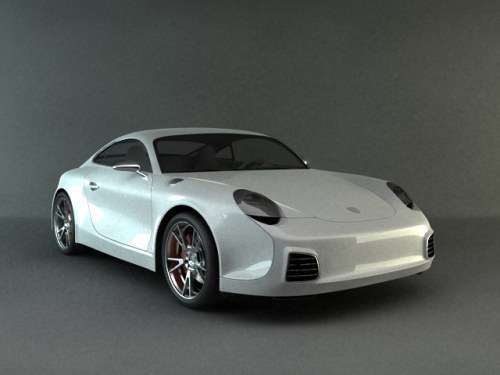 Visionary digital model of 356 Porsche Coupe - Front Angled View ...